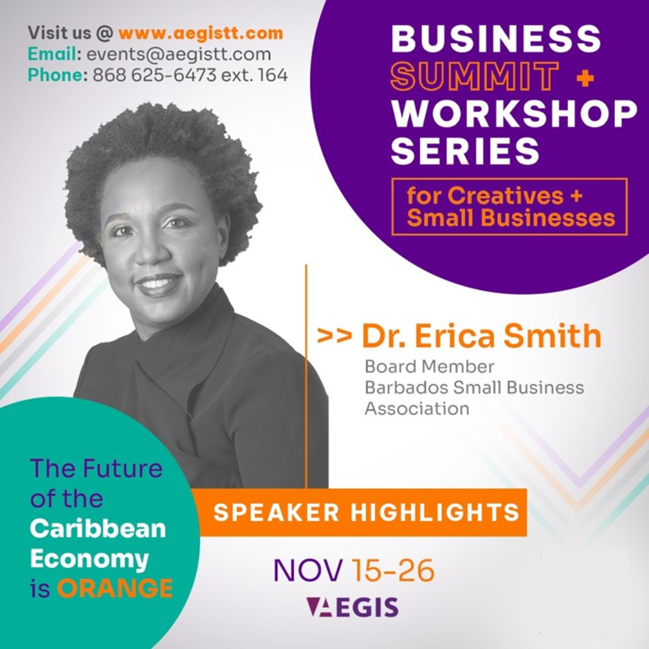 Dr. Erica Smith — Aegis Outsourcing & Advisory Services, Trinidad & Tobago